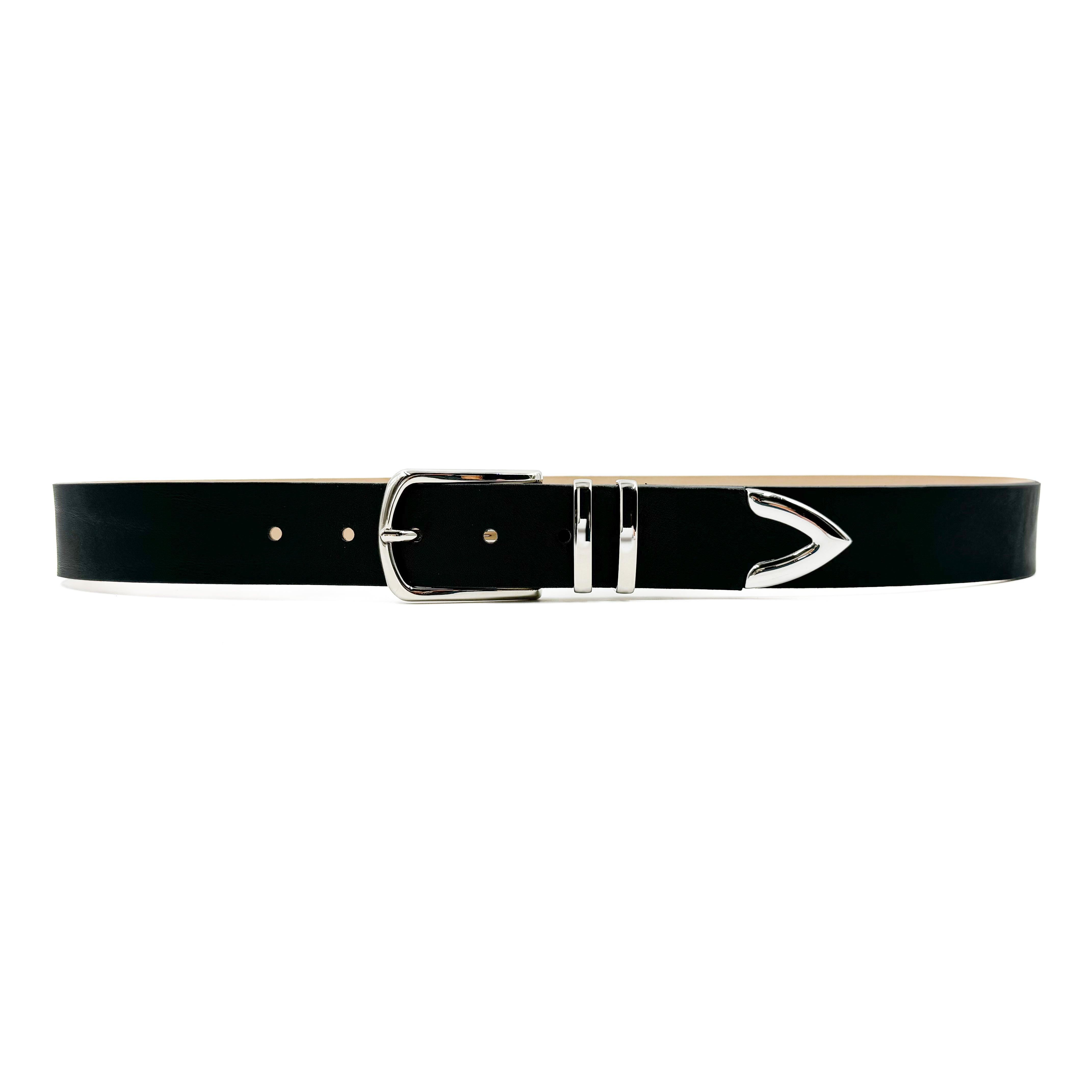 River Belt - Classic Chic Unisex Black Italian Leather Belt | Streets ...