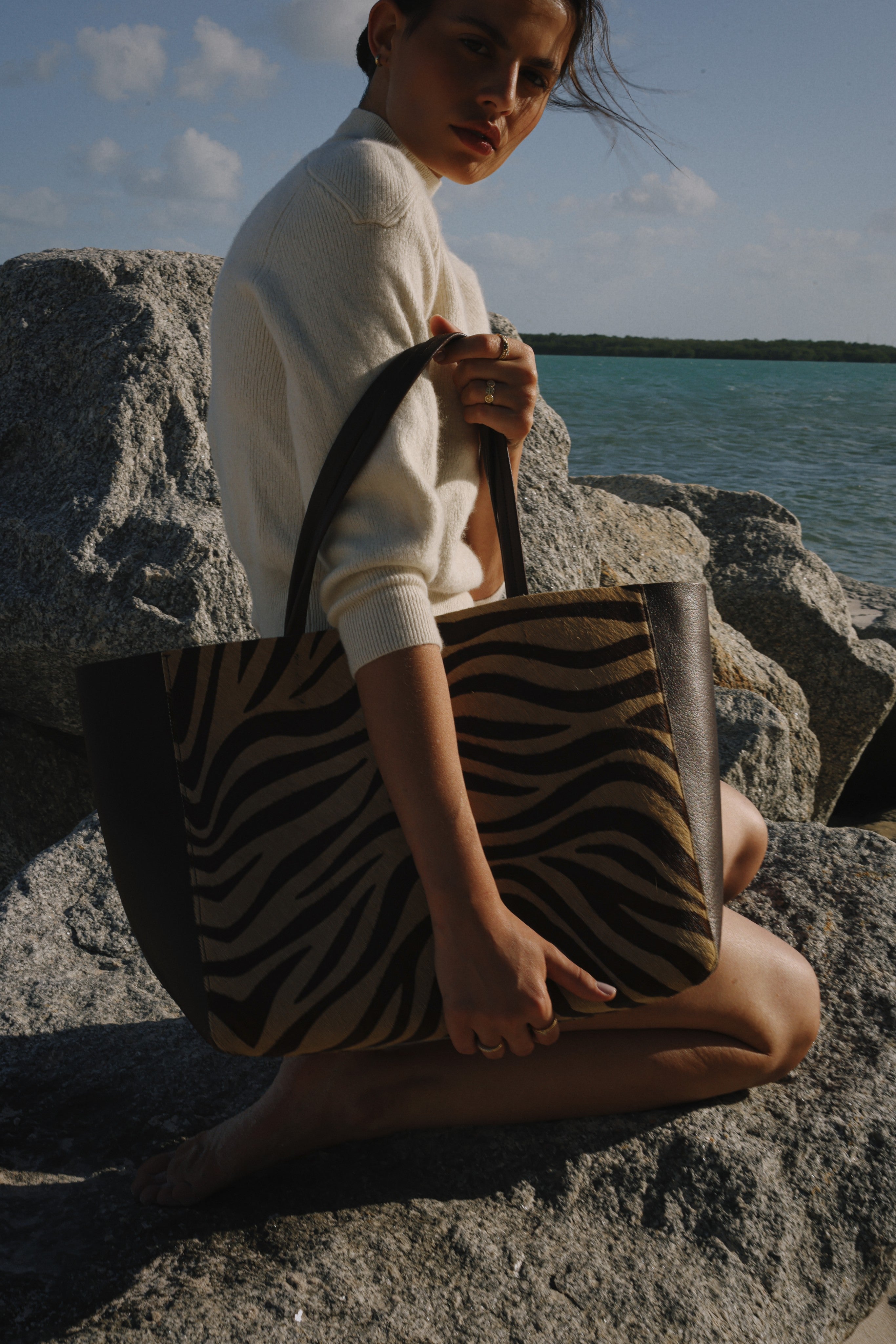 Savanna Brown Zebra Calf Hair Tote | Streets Ahead – StreetsAheadInc